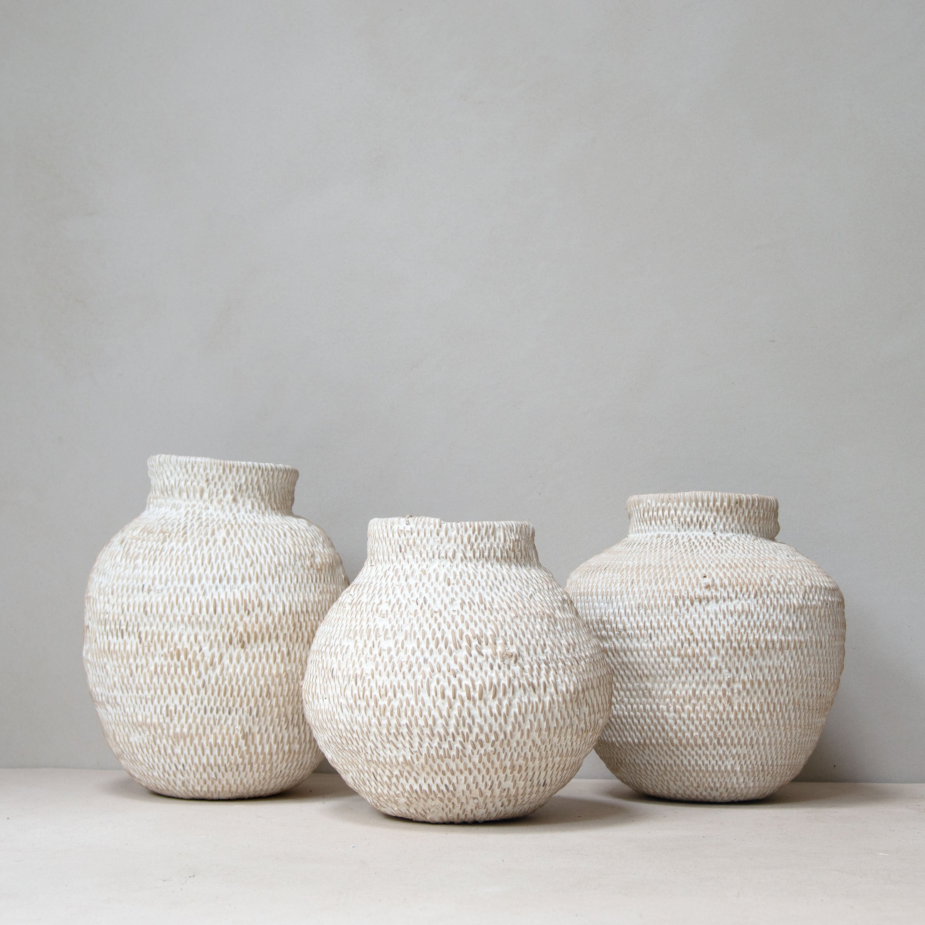 Buhera Woven Basket | White