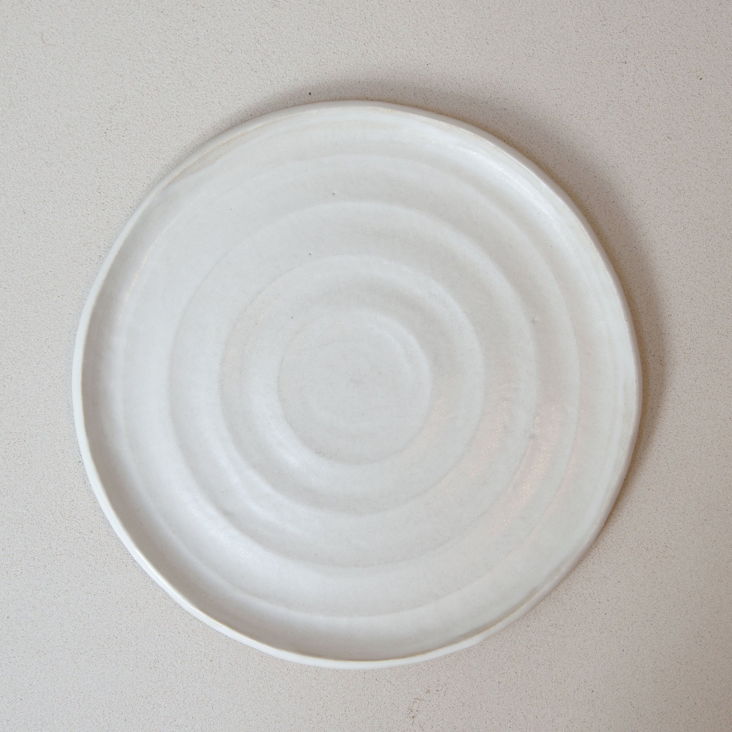 Coconut Cream Ceramic Plate